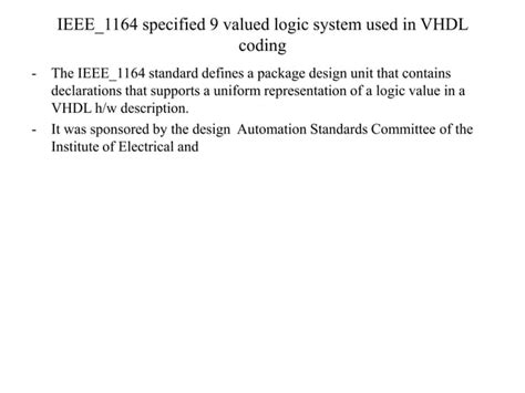 Vhdl Identifiersdata Types Ppt Programming Languages Computing