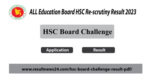 HSC Board Challenge Result PDF Download