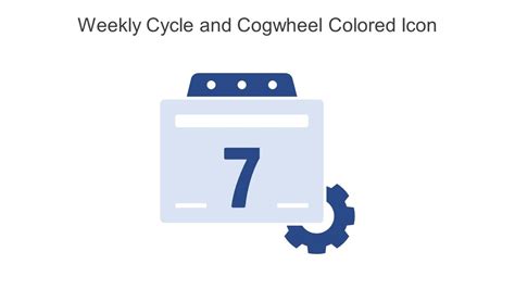 Weekly Cycle And Cogwheel Colored Icon In Powerpoint Pptx Png And Editable Eps Format Ppt