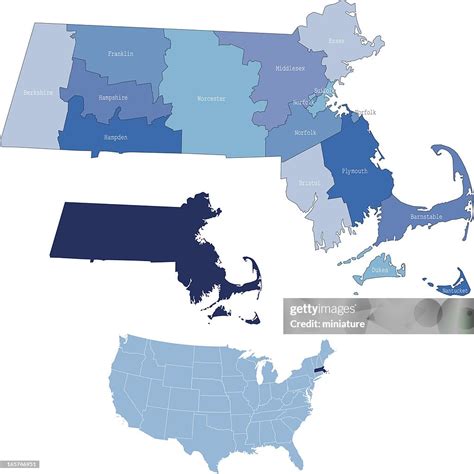 Massachusetts State Counties Map High Res Vector Graphic Getty Images