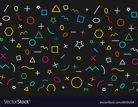 Math Pattern On Black Background Color Symbol Vector Image