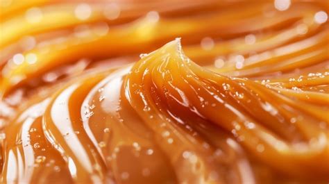 Caramel Sauce Closeup Premium Ai Generated Image