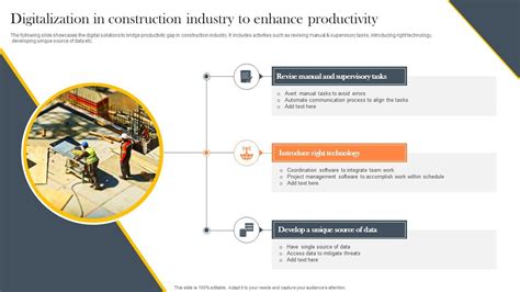 Digitalization In Construction Industry To Enhance Productivity Ppt Slide
