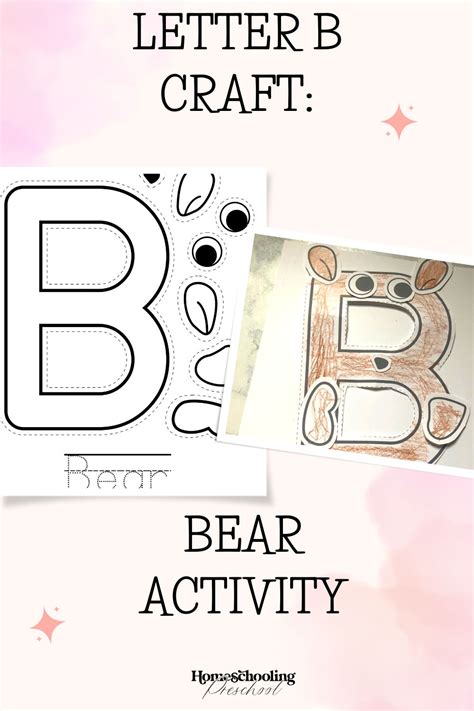 Letter B Craft Bear Activity Homeschooling Preschool