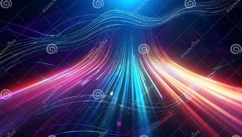 Technology Network Digital Data Flow Artificial Intelligence Data Analytics Processing Abstract