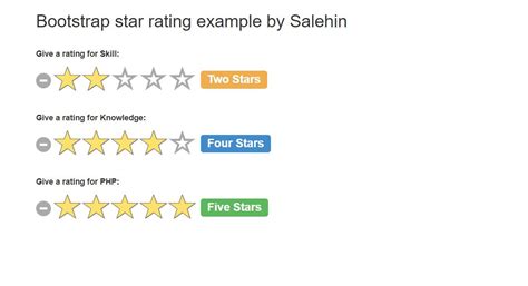 17 Bootstrap Star Rating Examples Code Snippet Onaircode