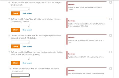Solved 6 Define A Variable Volts That Can Range From −100