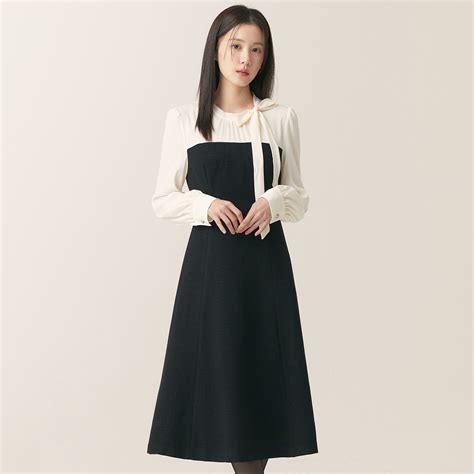 로엠 타이 매칭 롱 원피스 Rmowf11rt1