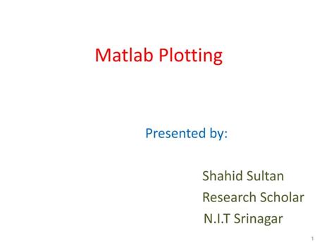 Matlab Plotting Ppt