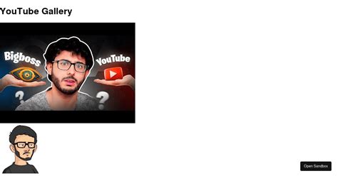 Youtube Gallery Codesandbox