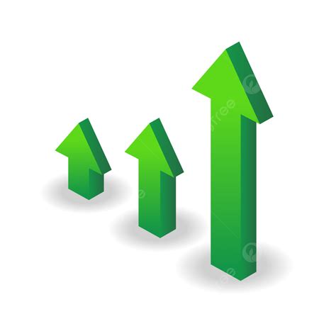 녹색 성장 금융 위쪽 화살표 상승 추세 3d 벡터 화살 위로 재정적인 Png 일러스트 및 벡터 에 대한 무료 다운로드 Pngtree