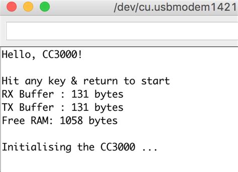 couldn t connect arduino with a wifi shield cc3000 networking protocols and devices