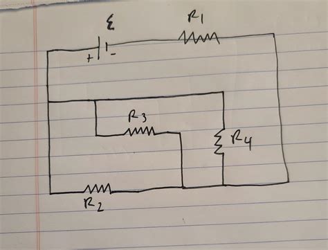 [physics Eandm] How To Find The Equivalent Resistance Of These 4 Resistors R Homeworkhelp