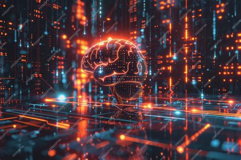 Premium Photo A Human Brain With Interconnected Circuits And Glowing Lines