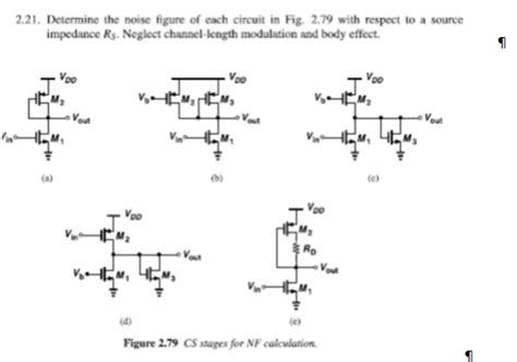 Solved Determine The Noise Figure Of Each Circuit In Fig 2