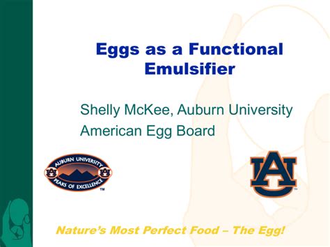 Eggs As Functional Emulsifier Presentation