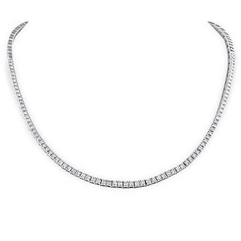 258 Carat Diamond Choker Style Tennis Necklace Lauren B Jewelry
