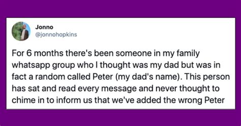 Man Realizes Random Dude Has Been In The Group Chat Instead Of Dad