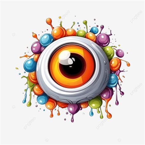 Ilustración De Elemento De Halloween Con Dulces De Globo Ocular