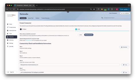 Install Connector Using Windows Executable Sonicwall Cloud Secure Edge Documentation
