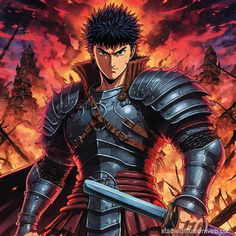 Guts Anime Character Illustration Stable Diffusion Online