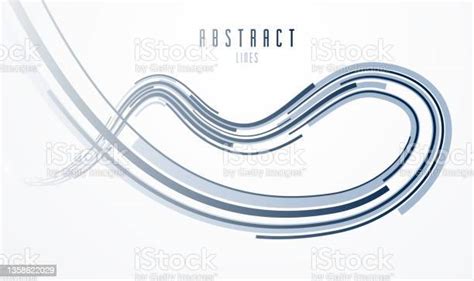 3d 라인은 과학 또는 기술적 추상적 배경 미래 기술 및 과학 테마 동적 모션 요소 디자인 광고 또는 포스터 또는 커버를위한 템플릿을 벡터 케이블에 대한 스톡 벡터 아트 및