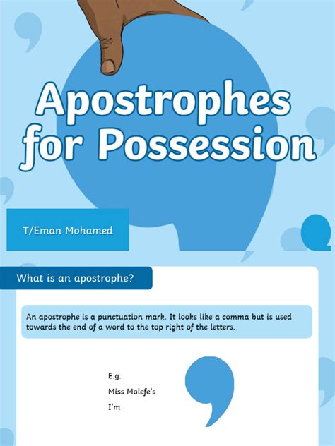 Apostrophe Usage For Possession Pdf