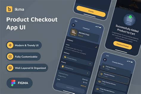 产品结账暗模式应用app Ui Kit Fig 云瑞设计