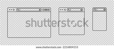 White Web Browser Window Template Web Stock Vector Royalty Free