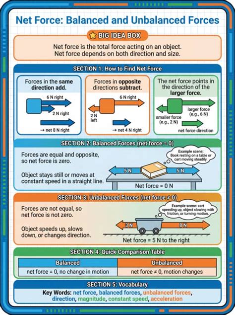 Net Force Diagrams Poster Science Teks Grade 6 By Science Wave