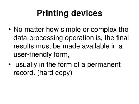 PPT Output Devices PowerPoint Presentation Free Download ID