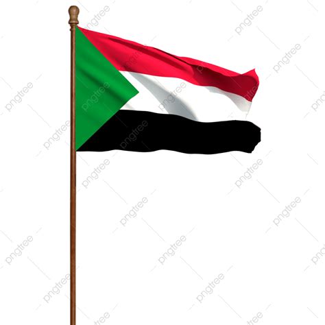 علم السودان مع القطب علم السودان مع القطب Png علم السودان بقطب شفاف السودان Png وملف Psd