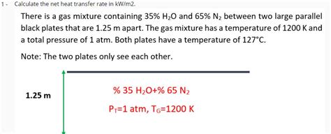 Solved A Calculate The Net Heat Transfer Rate In Chegg Com