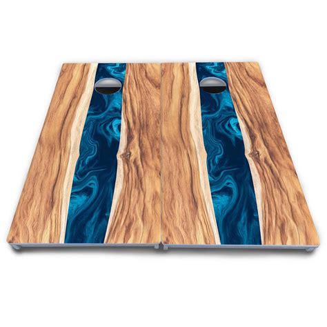 Live Edge River Cornhole Boards All Weather Series Cornhole Solutions