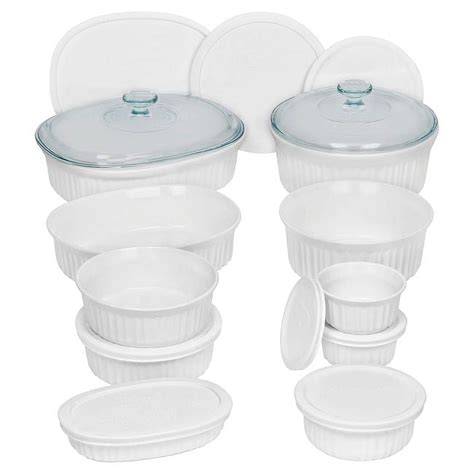 Corningware French White 20 Piece Bakeware Set