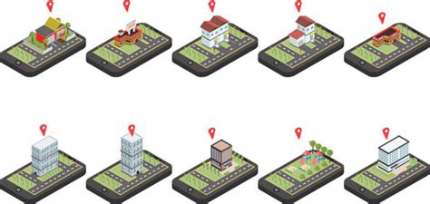 Red Pointer On Smartphone Map Gps Navigation Vector Image Red Pointer On Smartphone Map Gps Navigation Vector Image