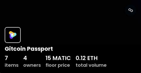 Gitcoin Passport Collection Opensea