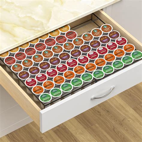 Kssiaz Coffee Pod Holder Expandable K Cup And Beverage Organizer