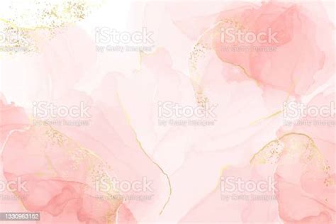 황금 선 점 및 얼룩이있는 추상적인 장미 홍당무 액체 수채화 배경 파스텔 대리석 알코올 잉크 그리기 효과 결혼 초대를 위한 벡터 일러스트 디자인 템플릿 배경 주제에 대한