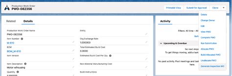 Salesforce Work Orders Ascent Erp Services Work Order Overview