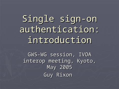 PPT Single Sign On Authentication Introduction DOKUMEN TIPS