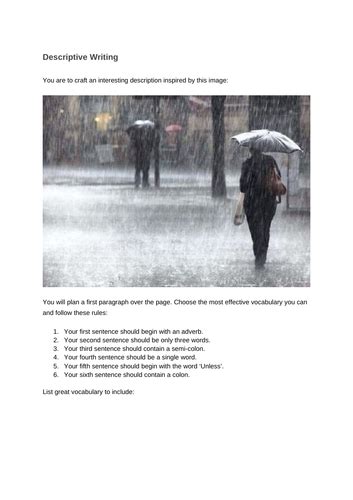 Ks3 Descriptive Writing Teaching Resources