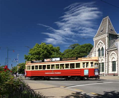 무료 이미지 도시 풍경 시가 전차 수송 빨간 케이블카 대중 교통 뉴질랜드 크라이스트 처치 트램 노면 전차 라이트 레일 Electrictrams