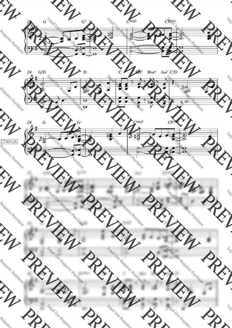 악보 [g Key] 피아워십 Ver 주 하나님 독생자 예수 살아계신 주 [피아노 반주악보] By 스봉봉이피아노