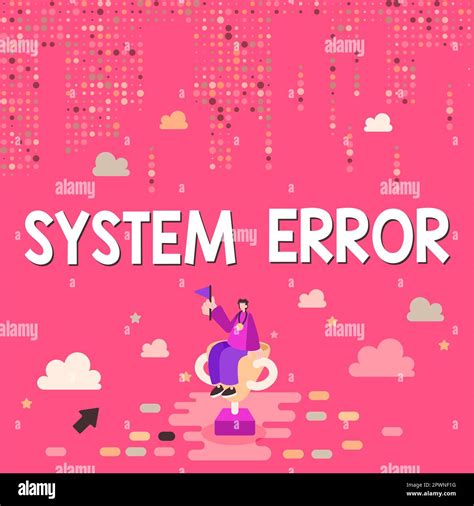 Hand Writing Sign System Error Internet Concept Technological Failure