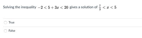Solved Match The Following Inequalities With Their