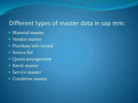 Material Master Data In Sap Mm PPTX Business Accounting Finance Business