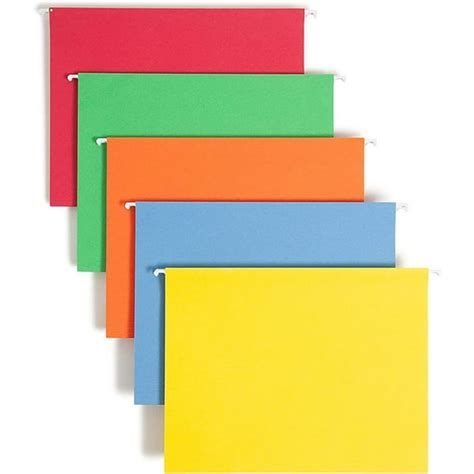 Letter Size Hanging Folders Random Color Assortment For Efficient