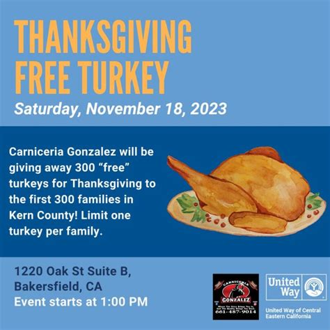 Free Thanksgiving Giveaways Bakersfield Kern Regional Homeless