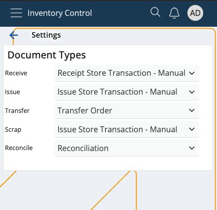 Settings ERP Net Web Client